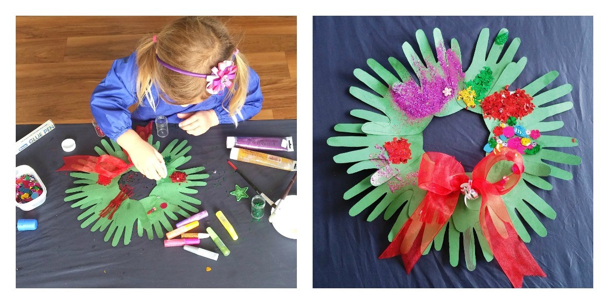 Handprint Christmas Wreath – Easy Festive Craft for Kids
